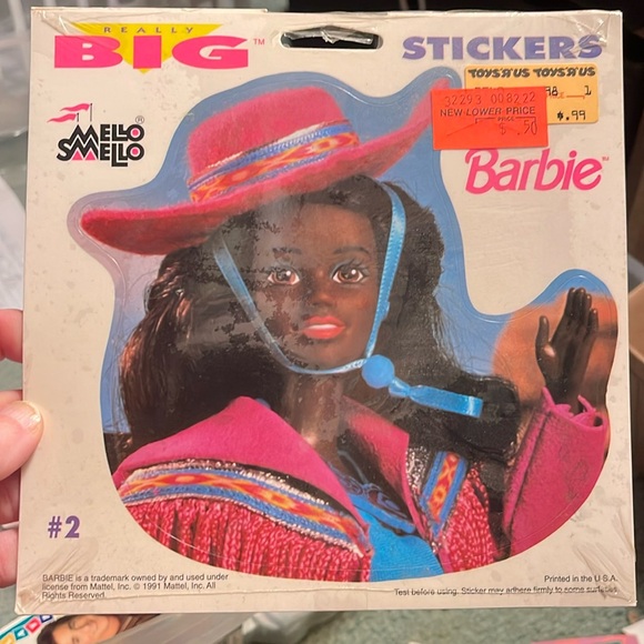 Barbie | Office | Mello Smello Really Big Barbie Sticker 2 Western Fun ...